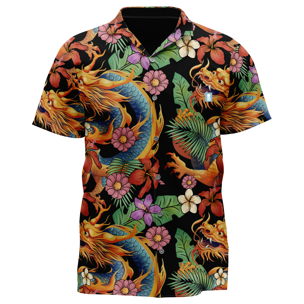 21 Pineapples "Orange Dragon" Button Up – 21 Pineapples Shirt Co.